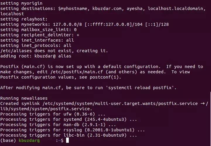 በኡቡንቱ 20.04 ላይ Postfix ን ይጫኑ 10041_13