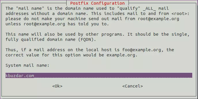 Asenna Postfix Ubuntu 20.04:ään 10041_5