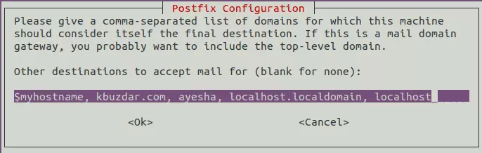 Asenna Postfix Ubuntu 20.04:ään 10041_7