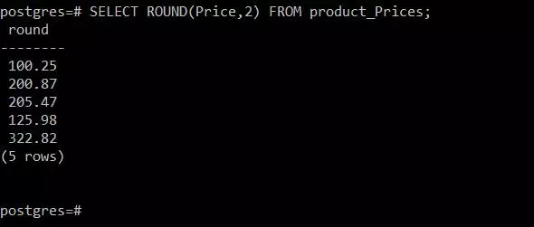 PostgreSQLలో నేను ఎలా రౌండ్ చేయాలి? 10055_19
