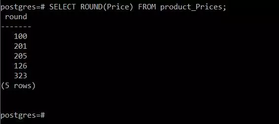 Paano ako mag-round sa PostgreSQL? 10055_20