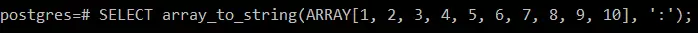 PostgreSQL Array ho String 10056_1