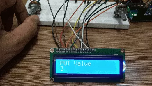 Πώς να εμφανίσετε την έξοδο ποτενσιόμετρου σε LCD Arduino 10120_6