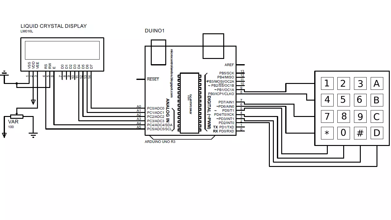 Mokhoa oa ho hokahanya keypad le LCD ka Arduino 10122_2