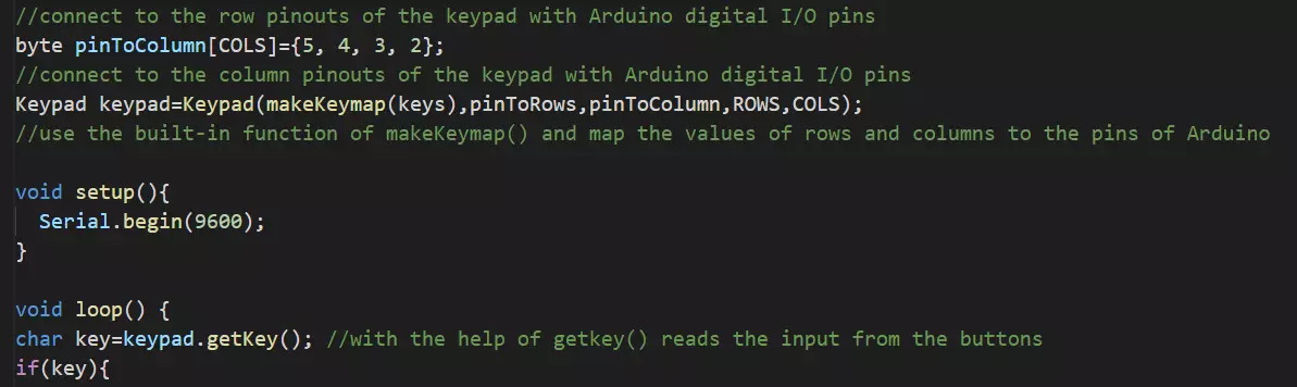 Hur man gränssnitt Keypad Arduino 10123_3