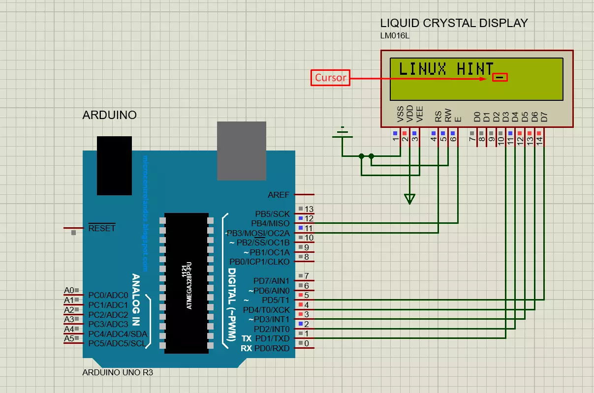 Arduino मा LCD कर्सर कसरी नियन्त्रण गर्ने 10129_3