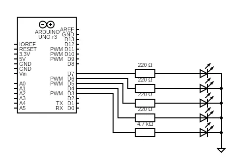 Arduino वापरून LEDs कसे स्क्रोल करावे 10138_3