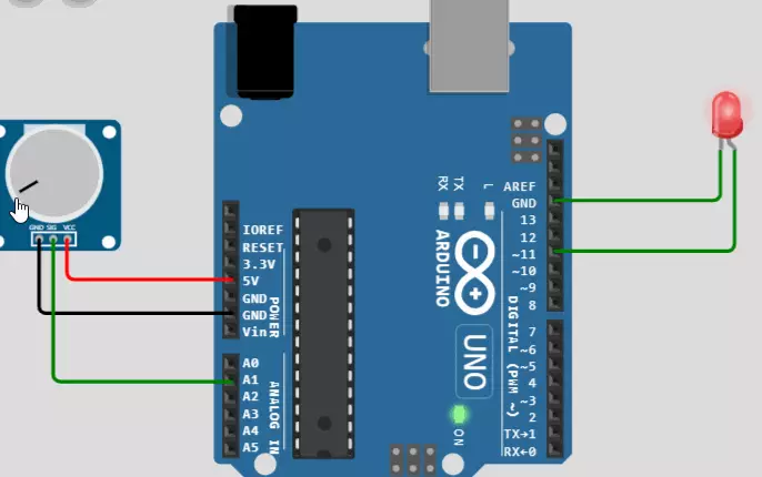 Arduino में एक पोटेंशियोमीटर के साथ एलईडी को कैसे नियंत्रित करें 10140_4