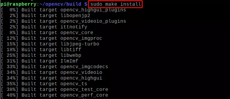 วิธีการติดตั้ง OpenCV บนระบบปฏิบัติการ Raspberry Pi 10145_12