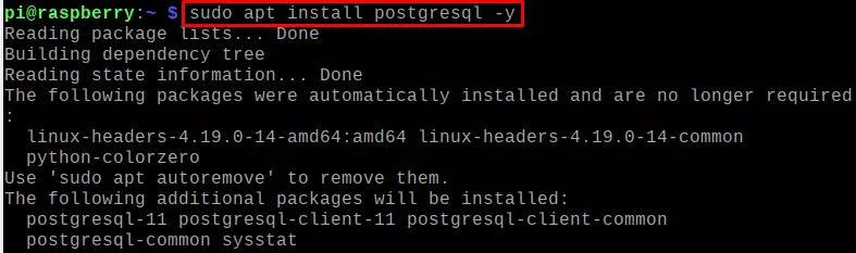 Otu esi etinye PostgreSQL na Raspberry Pi 10153_2