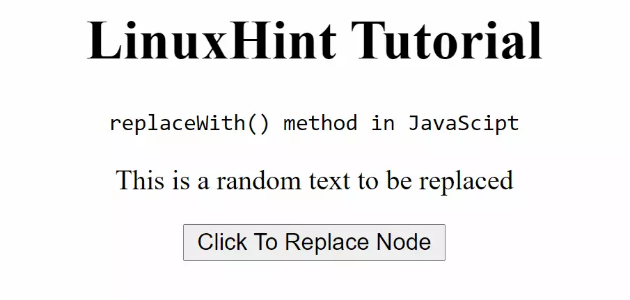 Javascript replaceWith() method| Fa'amatala fa'atasi ma Fa'ata'ita'iga 10223_6