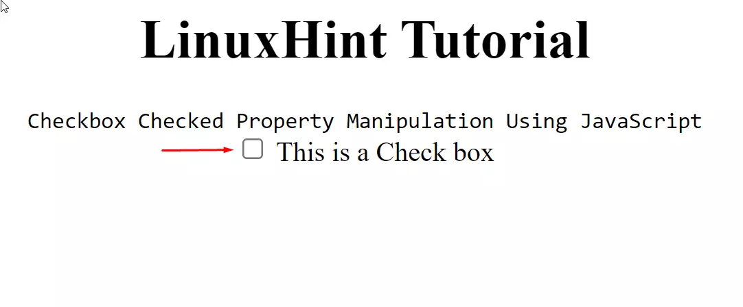 JavaScript Input Checkbox nanamarika Property | Hazavaina miaraka amin'ny ohatra 10225_1