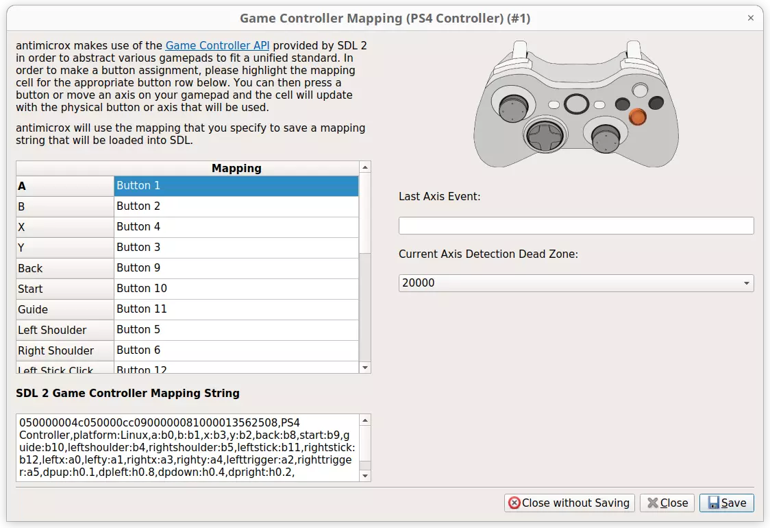 Linux တွင် AntiMicroX Gamepad Mapper ကိုထည့်သွင်းနည်း 1024_12