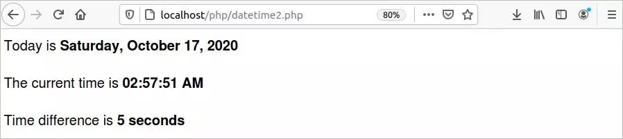 Pamakéan Tanggal sareng Waktos dina PHP 10257_2