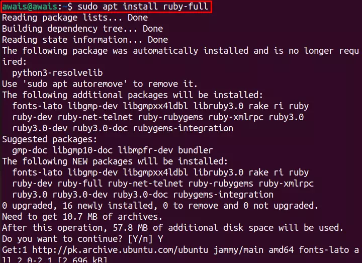 3 načina da instalirate Ruby na Ubuntu 22.04 10273_15