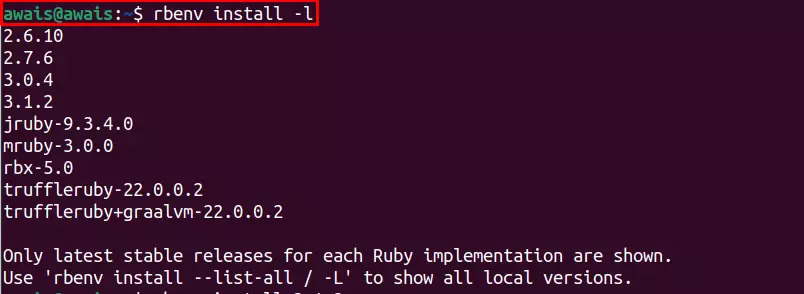 3 leiðir til að setja upp Ruby á Ubuntu 22.04 10273_5