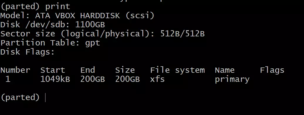 Tsim thiab Resizing XFS Partitions 10281_7