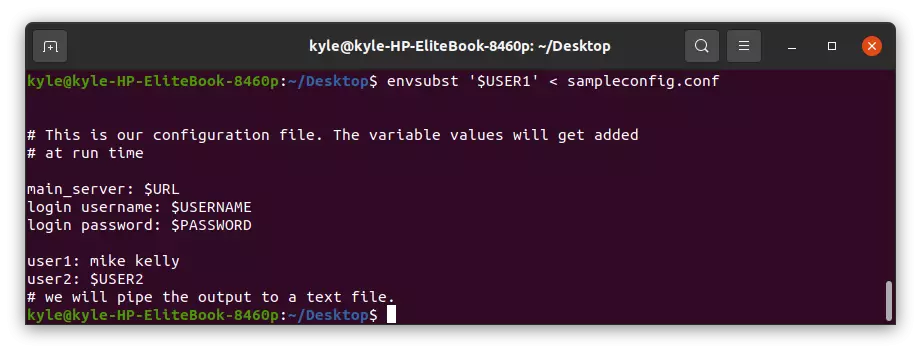 Remplacement des variables d'environnement à l'aide de la commande Linux Envsubst 102_10
