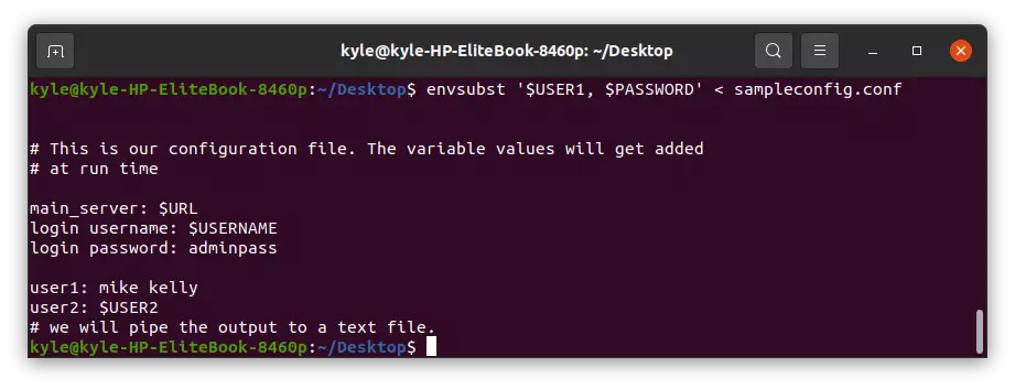 การแทนที่ตัวแปรสิ่งแวดล้อมโดยใช้คำสั่ง Envsubst Linux 102_11