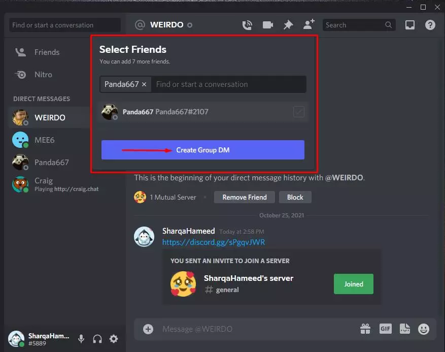 Comment créer un groupe dans Discord 10316_8