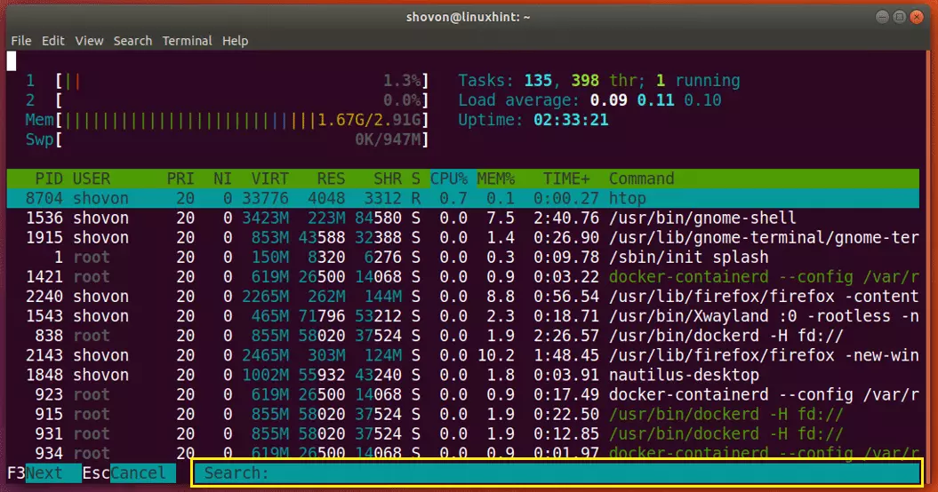 Installer HTop på Ubuntu 10326_10