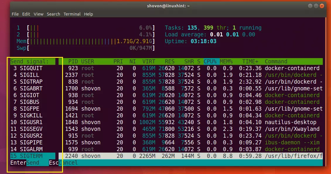 დააინსტალირეთ HTop Ubuntu-ზე 10326_14