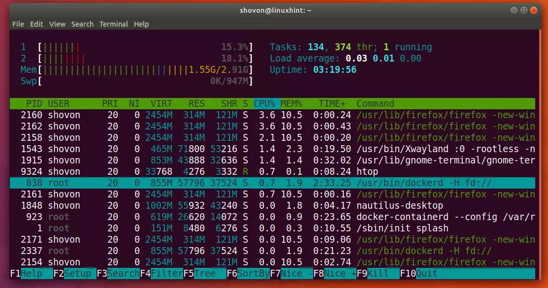 Ubuntu-da Htop quraşdırın 10326_15