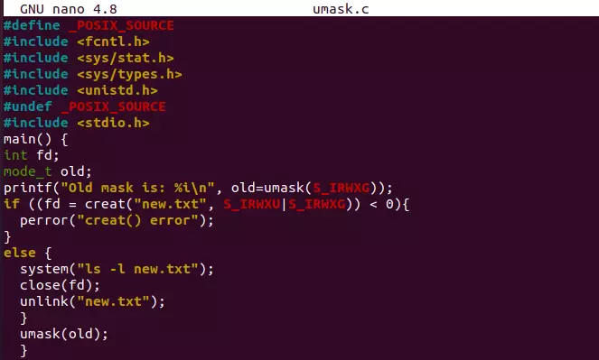 Trucada al sistema Umask en C 10345_3