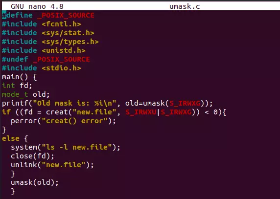 C тілінде Umask жүйесінің қоңырауы 10345_7