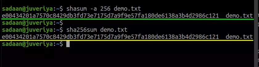 SHASUM Command ing Linux 1038_3