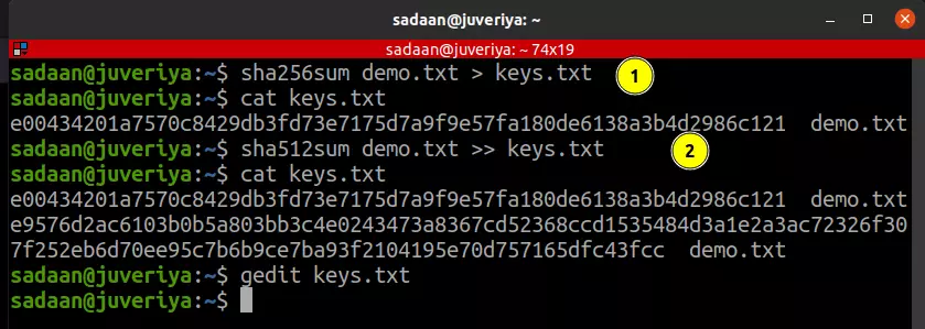 SHASUM Command ing Linux 1038_6