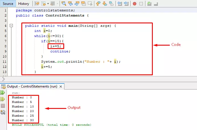 Wéi benotzen ech Break and Continue Statement a Loops am Java 10403_4