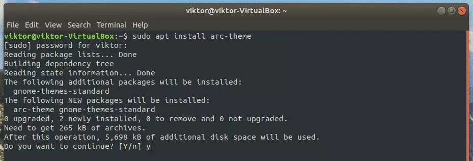Ynstallearje Arc GTK Theme op Ubuntu 10416_3