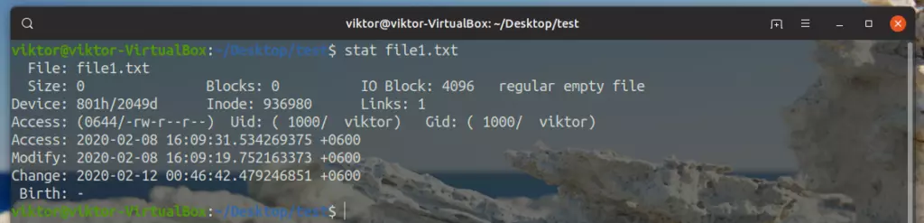 Linux stat കമാൻഡ് എങ്ങനെ ഉപയോഗിക്കാം 10421_4