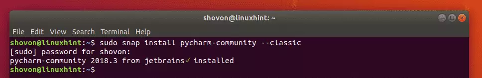 Nola instalatu JetBrains PyCharm Ubuntun 10437_9