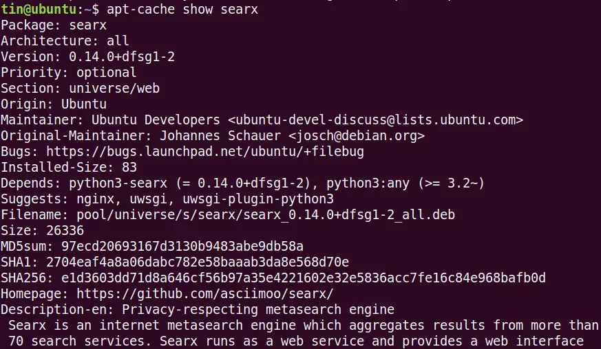 Kuinka käyttää apt-cache-hakua pakettien etsimiseen 10446_3