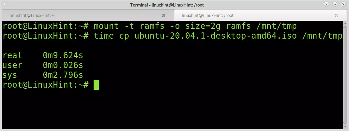 Kā izveidot RAM disku operētājsistēmā Linux 10458_9
