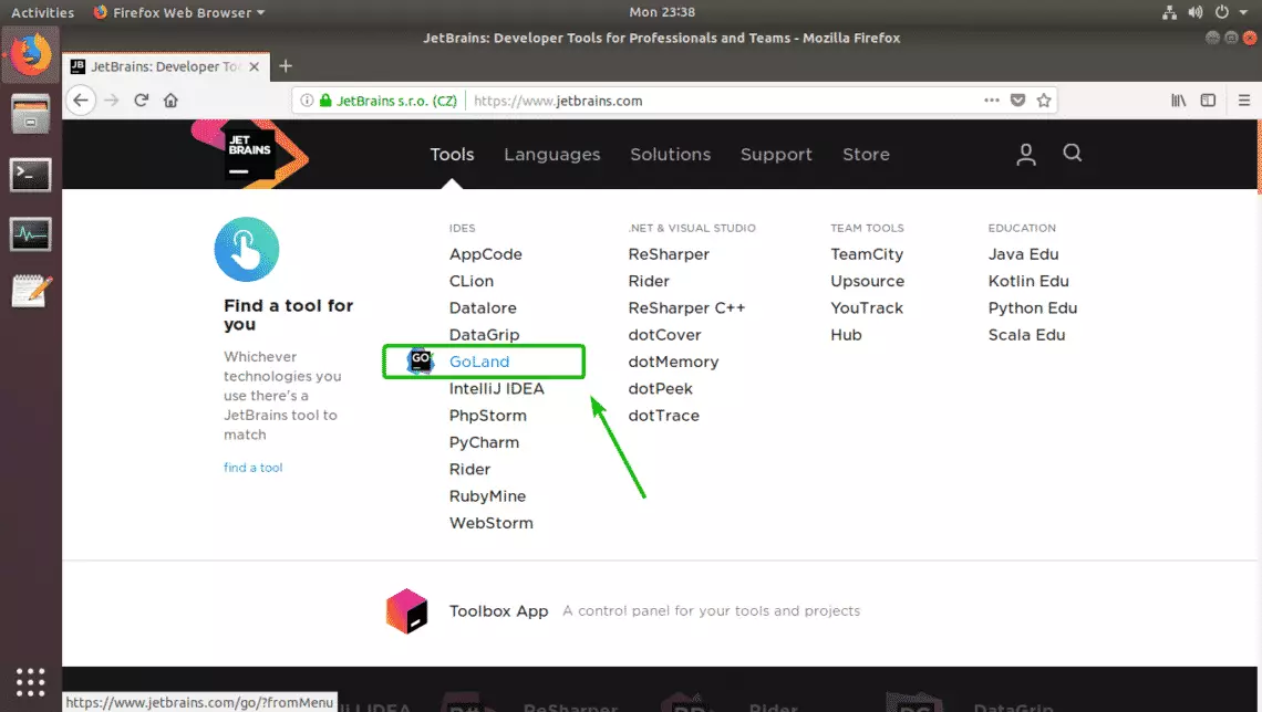 قم بتثبيت Jetbrains GoLand Go IDE على نظام التشغيل Ubuntu 10464_1