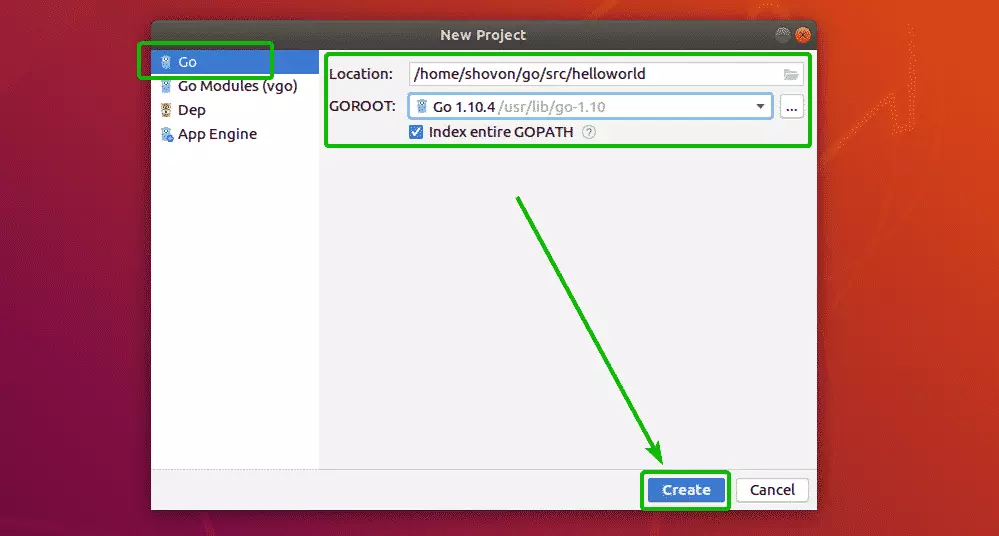 Faʻapipiʻi Jetbrains GoLand Go IDE ile Ubuntu 10464_25