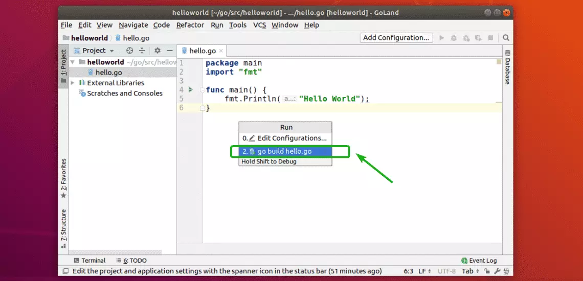 قم بتثبيت Jetbrains GoLand Go IDE على نظام التشغيل Ubuntu 10464_28