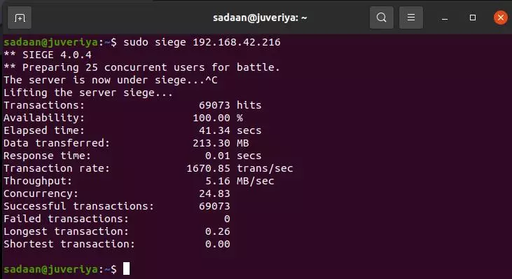 วิธีการติดตั้ง Siege บน Ubuntu 1052_3