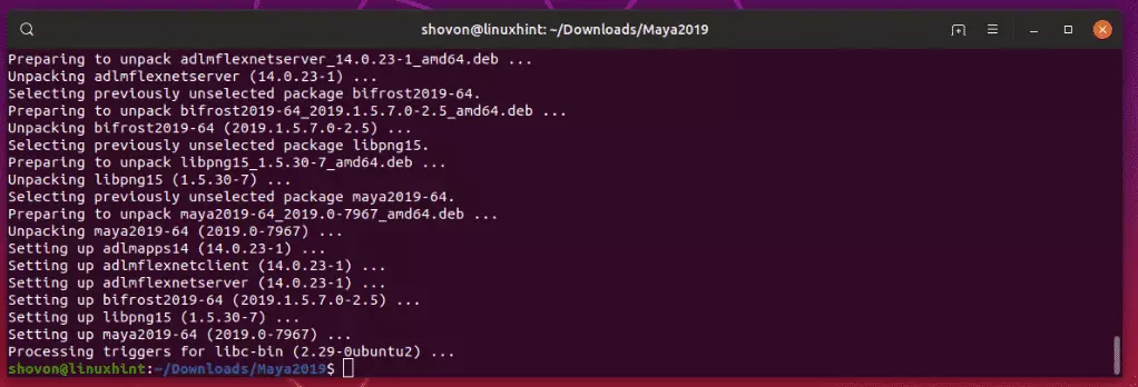 NVIDIA GPU yordamida Ubuntu 19.04 da Autodesk Maya 2019 ni qanday o'rnatish mumkin 10545_34