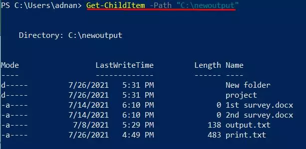 Da awọn faili ni PowerShell 10563_12