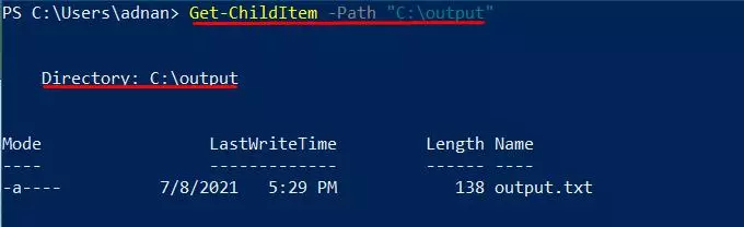 Da awọn faili ni PowerShell 10563_3