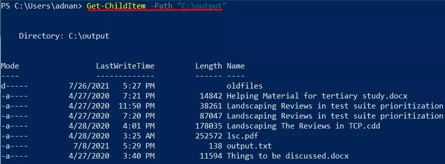 Da awọn faili ni PowerShell 10563_9