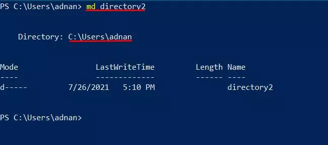 Criar uma pasta no PowerShell 10565_4