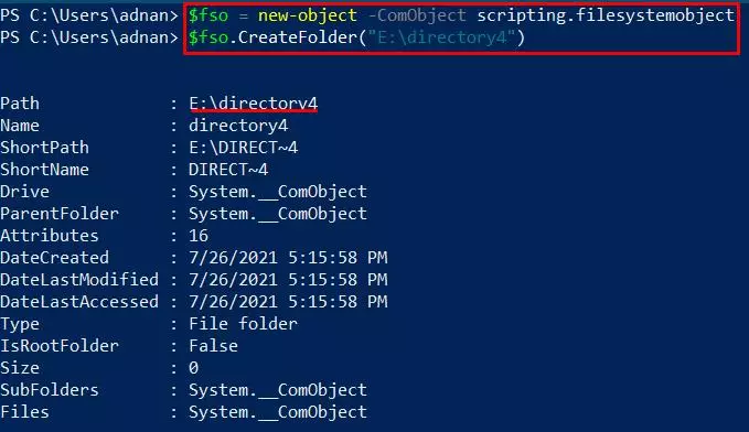 Criar uma pasta no PowerShell 10565_8