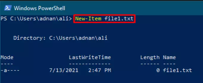 ஒரு புதிய உரை கோப்பை உருவாக்கி அதை PowerShell இல் எழுதவும் 10566_1