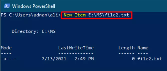 Ustvarite novo besedilno datoteko in pišite vanjo v PowerShell 10566_2