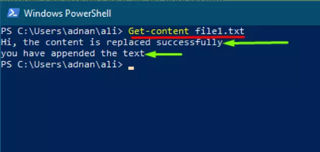 ஒரு புதிய உரை கோப்பை உருவாக்கி அதை PowerShell இல் எழுதவும் 10566_7